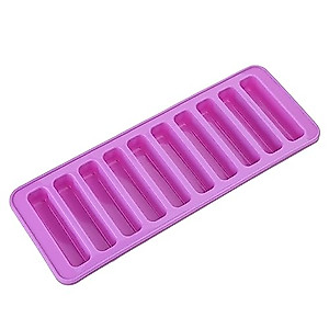 Easy Release Ice Cube Mold 10-Grids Cylinder Ice Cube Tray Flexible Silicone Ice Maker For Cocktails Teas Coffee Ice Cube Mold Silicone For Cocktails Fun Shapes Ice Maker Small Ice Cube Trays