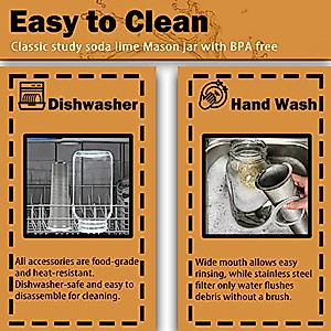 Jrssae Cold Brew Coffee Maker - 64oz Cold Brew Pitcher with Stainless Steel Super Dense Filter 3 Steps Finish Cold Brew Coffee, Classic BPA Free Sturdy Mason jar Pitcher with Black Lid Easy to Clean