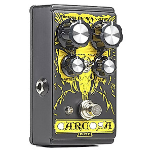 DOD Carcosa Analog Fuzz Pedal Silicon style Fuzz Guitar Pedal Bundle with Two Switchable Modes and Tunable Bias and Lowpass Filter with 2 Patch Cables and ac power adapter