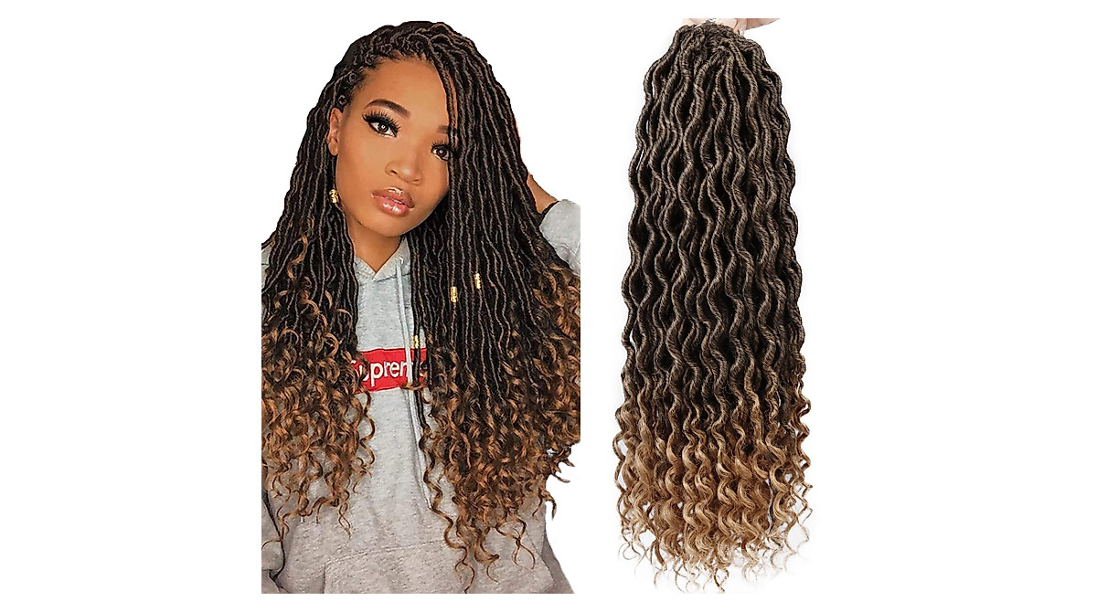 Goddess Locs Crochet Hair - 20 Inch Wavy Extensions