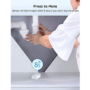 Govee Water Detectors, 100dB Adjustable Audio Alarm Sensor, Sensitive Leak and Drip Alert, for Kitchen Bathroom Basement (Battery Included)