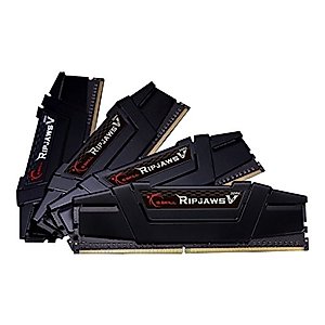 64GB G.Skill DDR4 PC4-28800 3600MHz Ripjaws V for Intel CL16 (16-19-19-39) Quad Channel kit (4x16GB)
