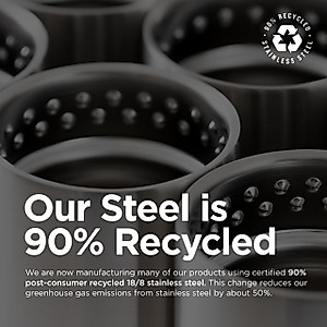 Klean Kanteen TKPro Insulated Thermos - Portable, Stainless Steel Drinking Bottle - Leak Proof & Easy to Clean - Black, 25 oz