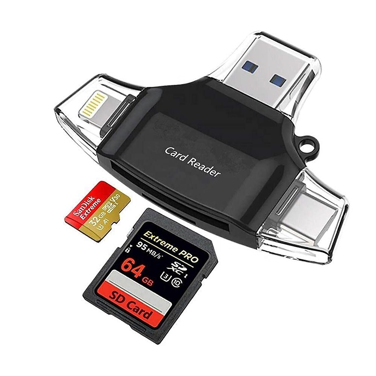 BoxWave Smart Gadget Compatible with Acer ConceptD 7 Ezel (CC715-71) - AllReader SD Card Reader, microSD Card Reader SD Compact USB for Acer ConceptD 7 Ezel (CC715-71) - Jet Black