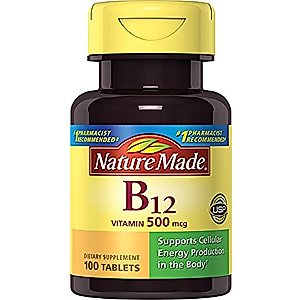 Nature Made Vitamin B12 500 mcg. Tablets 100 Ct