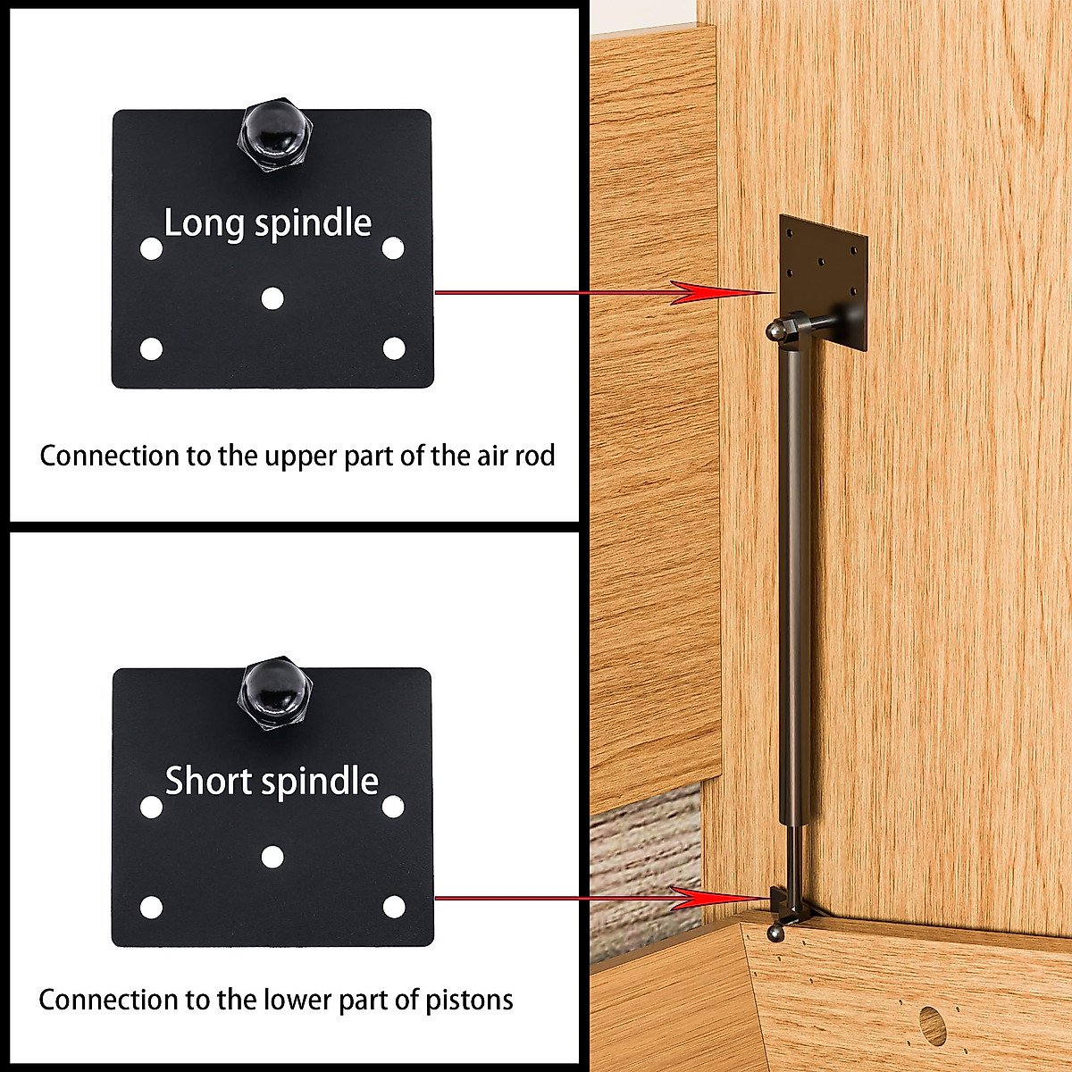 QWENETO Murphy Bed Kit, Murphy Bed Queen Size Hardware Kit, Heavy Duty Vertical Wall Mount, Adjustable DIY Folding Cabinet Wall Bed Frame for Guestroom Easy to Build