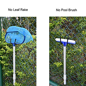 YYST Pool Tool Organizer And Holder Pool Cleaning Accessory Organizer and Holder Rack - Store Poles, Brushes, Nets, Vacuum Heads,Leaf Rakes, Skimmers, Vacuum Hoses and Other Cleaning Attachments (4)