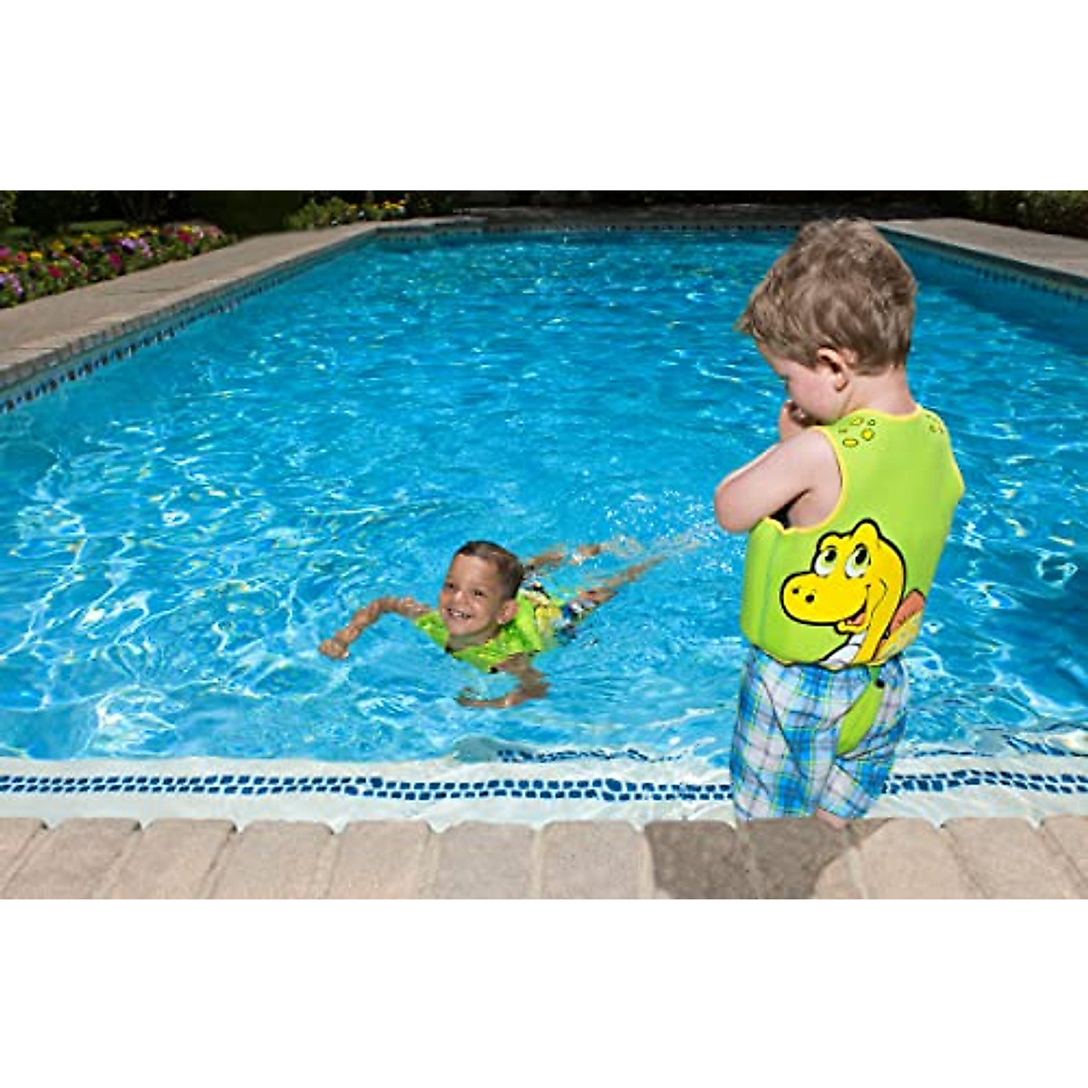 Poolmaster 50566 Learn-to-Swim Dino Kid's Swim Vest, 1-3 Years Old