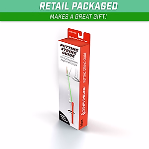 GoSports Down the Line 10 ft Putting String Guide - Golf Alignment Training Aid, Master Straight and Breaking Putts, Green