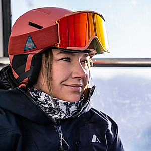 SMITH Squad XL Goggles with ChromaPop Lens – Performance Snowsports Goggles with Replaceable Lens for Skiing & Snowboarding – for Men & Women with Larger Faces – Black + Everyday Violet Mirror Lens