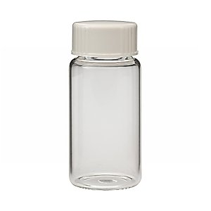 Wheaton 986546 Borosilicate Glass 20mL Liquid Scintillation Vial, with 22-400 White Urea Poly Seal Cone Lined Screw Cap Attached, 500 Pieces