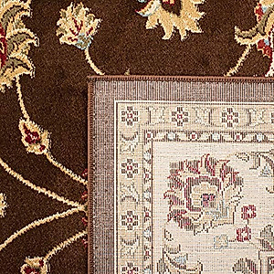 SAFAVIEH Lyndhurst Collection 2'3" x 12' Brown / Ivory LNH553 Traditional Oriental Non-Shedding Living Room Bedroom Runner Rug