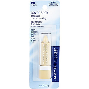 Maybelline New York Cover Stick Corrector Concealer, Yellow Corrects Dark Circles, 0.16 oz.