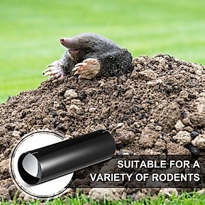 Qualirey 6 Pcs Mole Traps for Lawns Pocket Gopher Trap Catch and Release Live Mole Trap Tunnel Rodent and Gopher Trap Humane Mole Traps for Lawns, Easy to Use, Reusable for Eliminating Pests (Black)