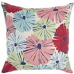 Waverly Pillows Flamingos Washable Indoor/Outdoor Multicolor 20" x 20" Throw Pillow