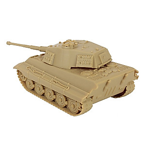 BMC WW2 German King Tiger Tank - Tan 1:32 Vehicle for Plastic Army Men