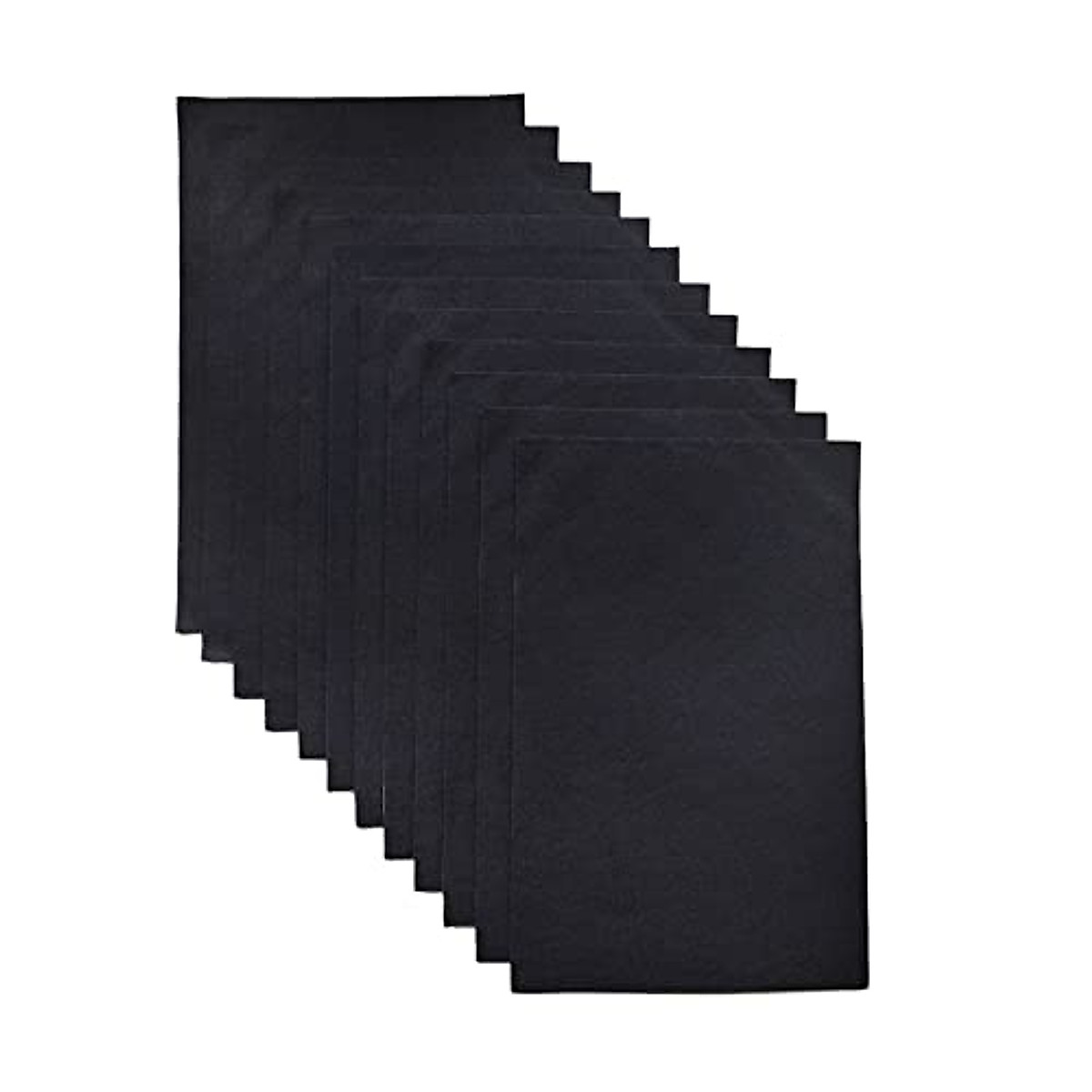 Jtnohx Self Adhesive Felt Sheets, 12 Pieces Black Sticky Felt, 8"x12" Soft Felt Sheets with Adhesive Backing for Sewing DIY Crafts (Black)