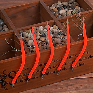 8 Packs Rubber Bass Tube Lures Cod Rig Teaser with Stainless Steel Hook Barrel Swivels Class Striped Bass Tube Lure Trolling Bass Cod Fishing EEL Hook Mix 7/0