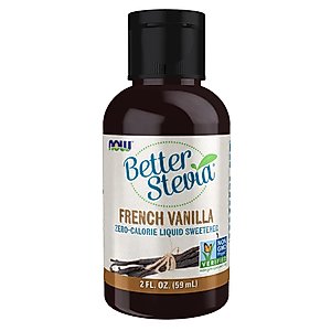 NOW Foods BetterStevia French Vanilla Zero-Calorie Liquid Sweetener, Keto Friendly, Suitable for Diabetics, No Erythritol, 2-Ounce