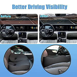 Seat Cushion, Office Chair Cushions, Car Seat Cushion, Non-Slip Memory Foam Seat Cushion，for Computer Desk, Esports Chair，Wheelchair, Driving (Black)