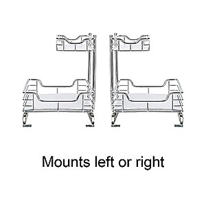 Household Essentials Glidez Chrome-Plated Steel Pull-Out/Slide-Out Storage Organizer with Plastic Liners for Under Sink or Cabinet Use - 2-Tier Design - Fits Standard Size Cabinet or Shelf, Chrome