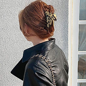 2 Pack Big Hair Claw Clips Tortoise Shell Nonslip Large Claw Clip For Women Celluloid Leopard Print Jaw Clips For Thick Hair