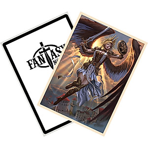Fantasy North - Ivarra - Daybringer Angel – 100 Smooth Matte TCG Trading Card Sleeves - Fits Magic MTG Commander Pokemon and Other Card Games - Playing Card Sleeves