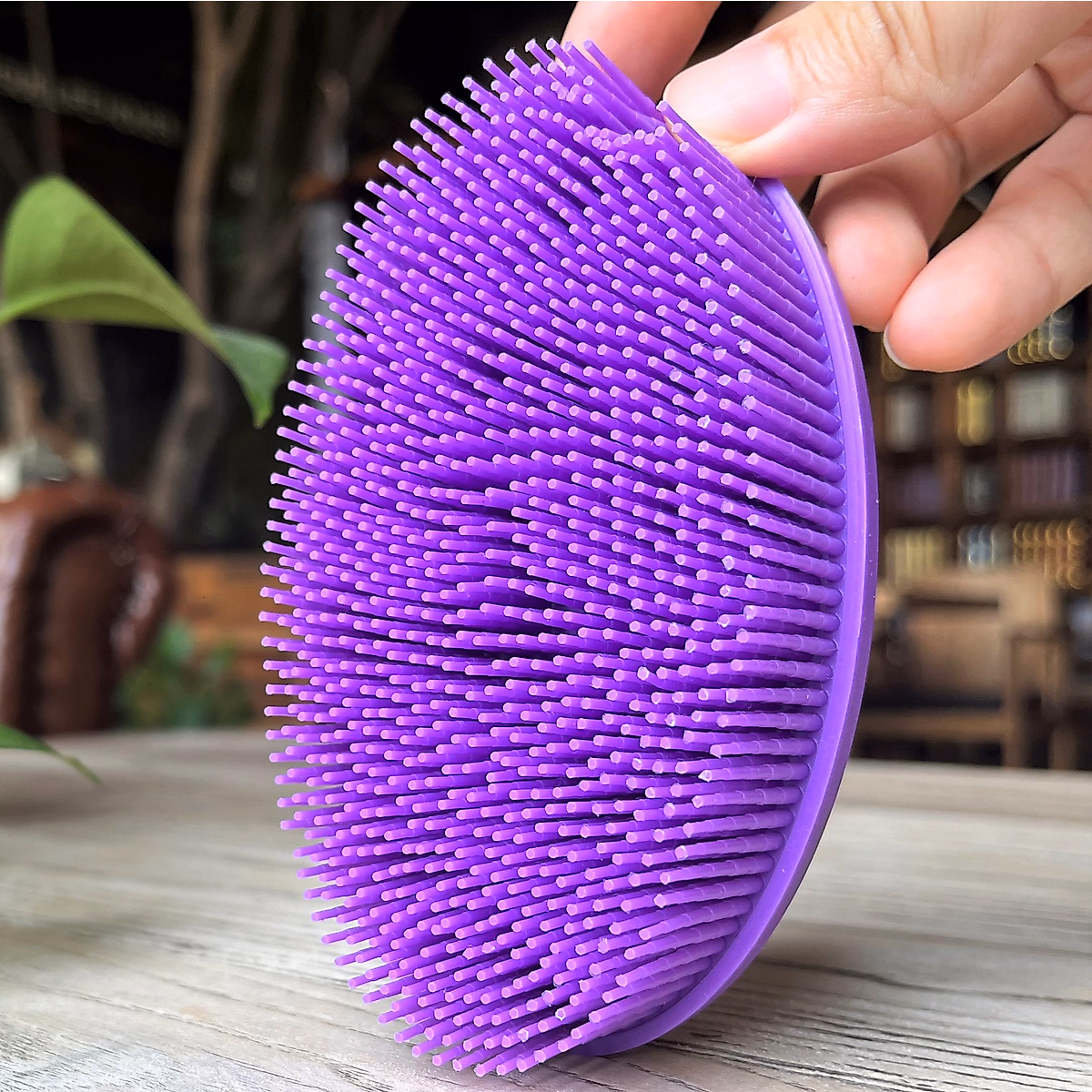 Premium Sensory Brush for Kids or Autism,Soft Silicone Body Scrubber,2 in 1 Sensory Room Occupational Therapy Sensory Brushes,Silicone Loofah,Pets Shower Brush Bath Brush Shampoo Brush