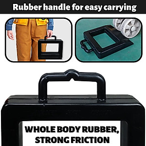 ROBLOCK Rubber Pallet Jack Chock Heavy Duty Wheel Chock, Pallet Jack Stopper for Truck 14.2" Length x 11.2" Width x 2" Height (1 Pack, Black)