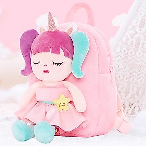 Lazada Girls Backpack with Doll Toddler Toys Baby Girls Gifts Rag Dolls 9.5“