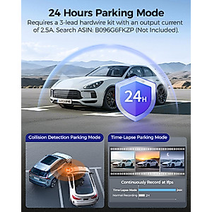 AZDOME M550 Pro 5G WiFi 3 Channel Dash Cam Built-in GPS, 4K+1080P Dual Dash Camera for Cars with 64GB Card, 1440P+1080P+1080P Front and Rear Inside, 3.19" IPS Screen, IR Night Vision, 24H Parking Mode