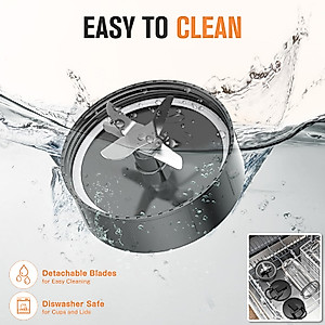 VEWIOR Smoothie Blender, Max 1500W Personal Blender Shakes and Smoothies 32 oz & 24 oz To-Go Cups, Countertop Portable Blenders Kitchen Ideal Frozen Juices Blender, Baby Food, Smoothies, Sauces