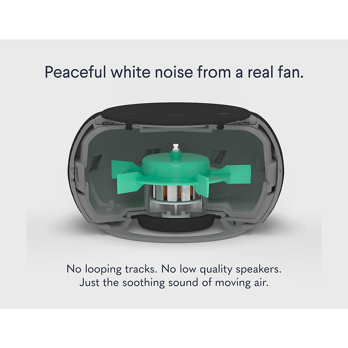 SNOOZ Pro - Smart White Noise Machine & Travel Case - Real Fan Inside, Non-Looping White Noise, Adjustable Tone & Volume - App-Based Remote Control & Sleep Timer - Midnight