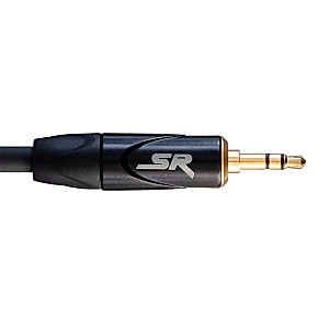 Monoprice XLR Male to 1/8in TRS Male Connector - 6 Feet - Black, Heavy Gauge 24AWG On Tour Cables, Gold Plated Connectors - Stage Right Series