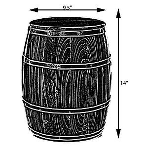 Vintiquewise Wine Barrel 4 Sectional Crate with Removable Head Lid, Brown