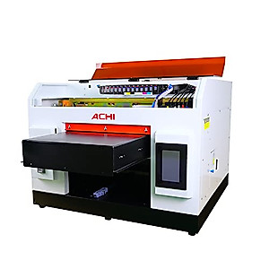 Ovsuqu Automatic UV Printer A3 R1390 UV Printer Flatbed for Wood, Fabrics,Leather, Bottle,Metal,Golf, Phone case and More Printing (A3 UV Printer with 5x500ML Ink)