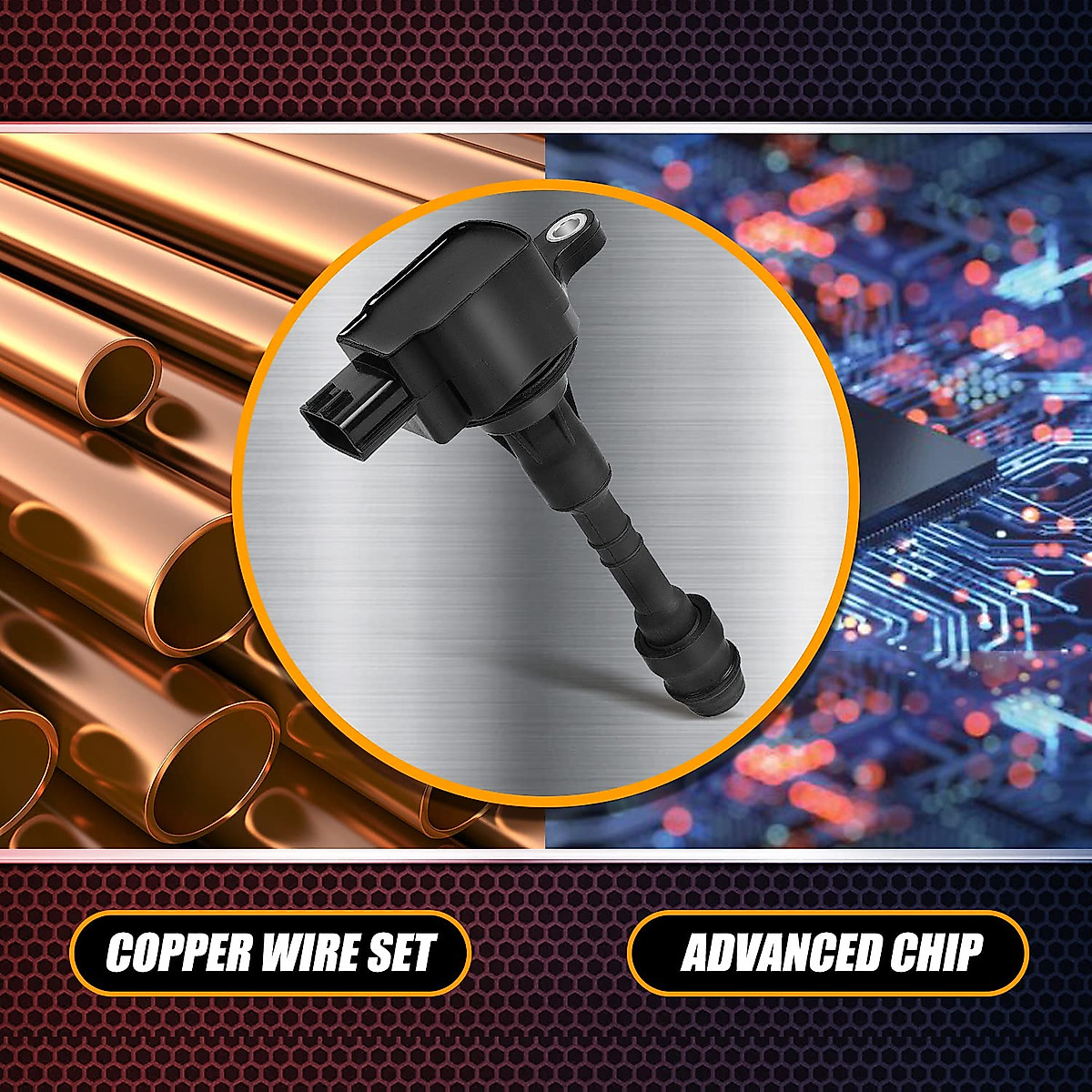 RANSOTO Ignition Coil Packs Compatible with Nissan 2005-2007 Armada 2004 Pathfinder 2004-2007 Titan 2004-2007 Infiniti Qx56 Replace 22448-7S015 C1483 5C1482 UF510