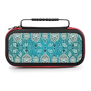 AoHanan Switch Carrying Case Traditional Ottoman Turkish Switch Game Case with 20 Games Cartridges Hard Shell Travel Protection Storage Case for Console & Accessories