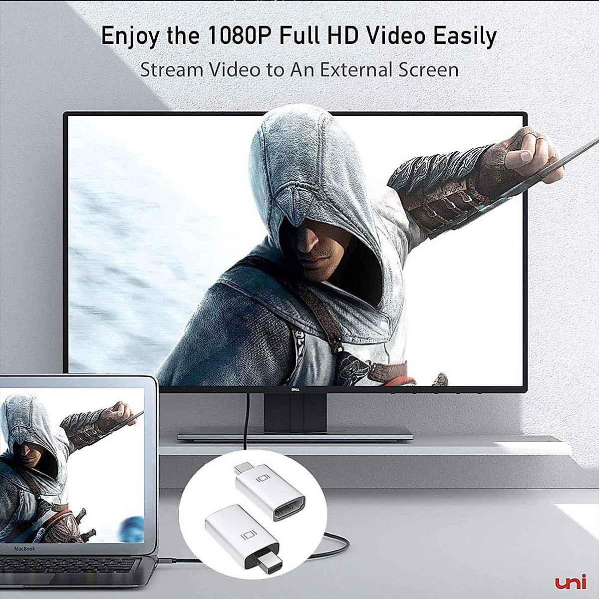 Mini DisplayPort to HDMI 1080P Female Adapter 2 Pack, Thunderbolt to HDMI Converter Compatible with MacBook Air 2022 and Before, MacBook Pro 2015 and Before, Surface Pro 2 3 4 6 and More