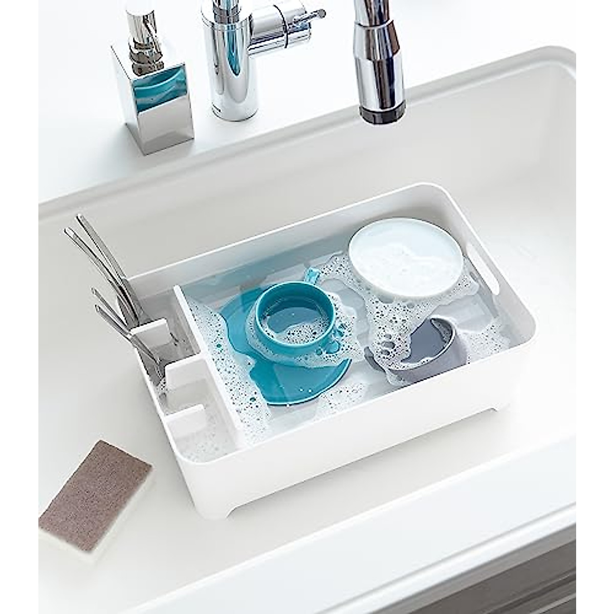 Yamazaki Home Drainer-Drying Kitchen Counters | Plastic | Dish Rack, One Size, White