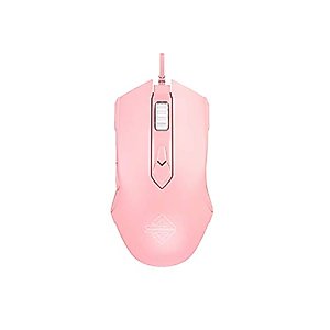 FIRSTBLOOD ONLY GAME. AJ52 Watcher RGB Gaming Mouse, Programmable 7 Buttons, Ergonomic LED Backlit USB Gamer Mice Computer Laptop PC, for Windows Mac OS Linux, Pink