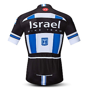 Cycling jersey mens bike tops MTB Jersey zip Mountain Road Clothing Bicycle riding top breathable Summer Pro Team Sports racing cycle jersey for male sportswear polyester Israel Size L