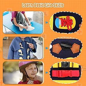 Toddler Busy Board, Montessori Busy Board for Toddlers 3+ Years Old, Sensory Activity Board for Fine Motor Skills, Sensory Board Toys for Toddlers, Educational Preschool Toys for Girls Boys Gift