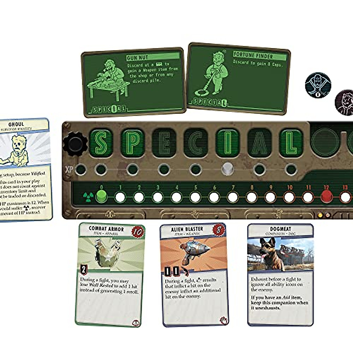Fallout The Board Game (Base) | Strategy | Apocalyptic Adventure Game for Adults and Teens | Ages 14 and up | 1 to 4 Players | Average Playtime 2-3 Hours | Made by Fantasy Flight Games