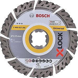Bosch Professional 2608615161 Diamond Cutting Disc Best (Universal, X-Lock, Diameter 125 mm, Bore Diameter 22.23 mm, Cutting Width 2.2 mm)
