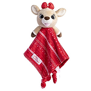 KIDS PREFERRED Rudolph The Red-Nosed Reindeer Clarice Plush Stuffed Animal Snuggler Lovey Security Blanket, 12.5 Inches