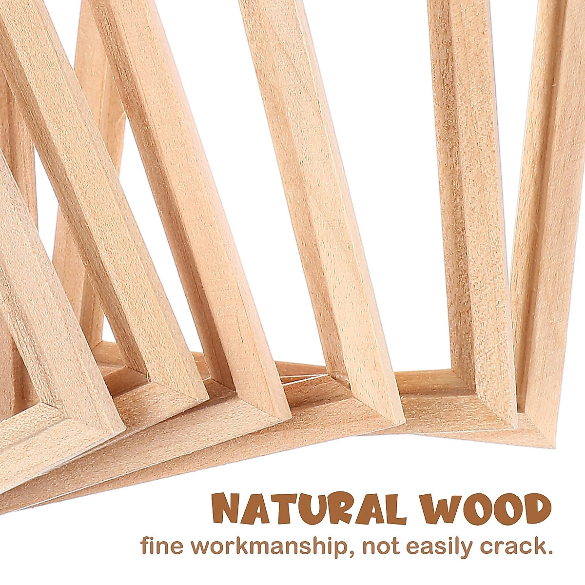 Exceart 6Pcs 1/12 Wood Dollhouse Furniture Unfinished Mini Photo Frame Artificial Miniature Scene Model DIY Wall Art Painting Toys for Nursery Room Photo Props