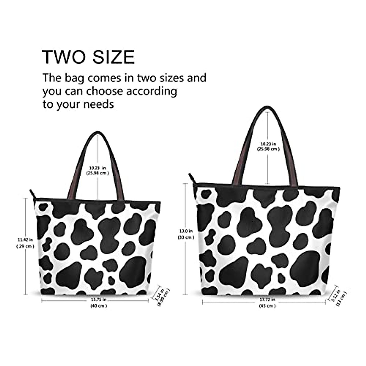 Sletend Tote Bag Cow Print Handbags for Women Fashion Shoulder Bag for School Travel Work Shopping