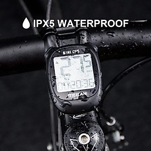 MEILAN M3 Mini GPS Bike Computer, Wireless Cycling Computer Bike Odometer Bicycle Speedometer and Odometer Waterproof Bicycle Computer with LCD Backlight & Multi-Functions for Road Bike MTB