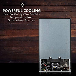 Ivation 24 Bottle Compressor Wine Cooler Refrigerator w/Lock | Large Freestanding Wine Cellar For Red, White, Champagne or Sparkling Wine | 41f-64f Digital Temperature Control Fridge Glass Door Black